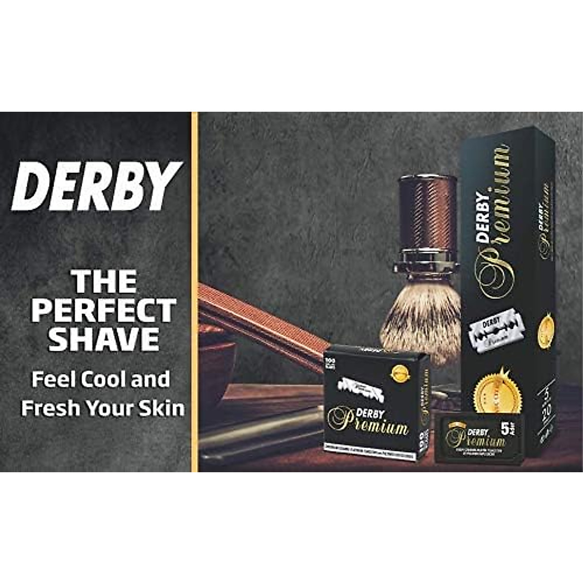 Derby Premium Double Edge Razor Blades, 100 Count