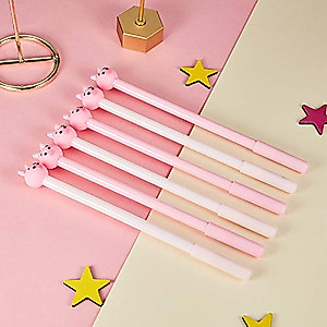 24 Pieces Cute Pig Writing Pen Pig Gel Ink Pen Pink Pig Roller Ball Gel Ink Pen with 0.5 mm Fine Point Black Ink Pen for Kids School Office Home Writing Present Supplies