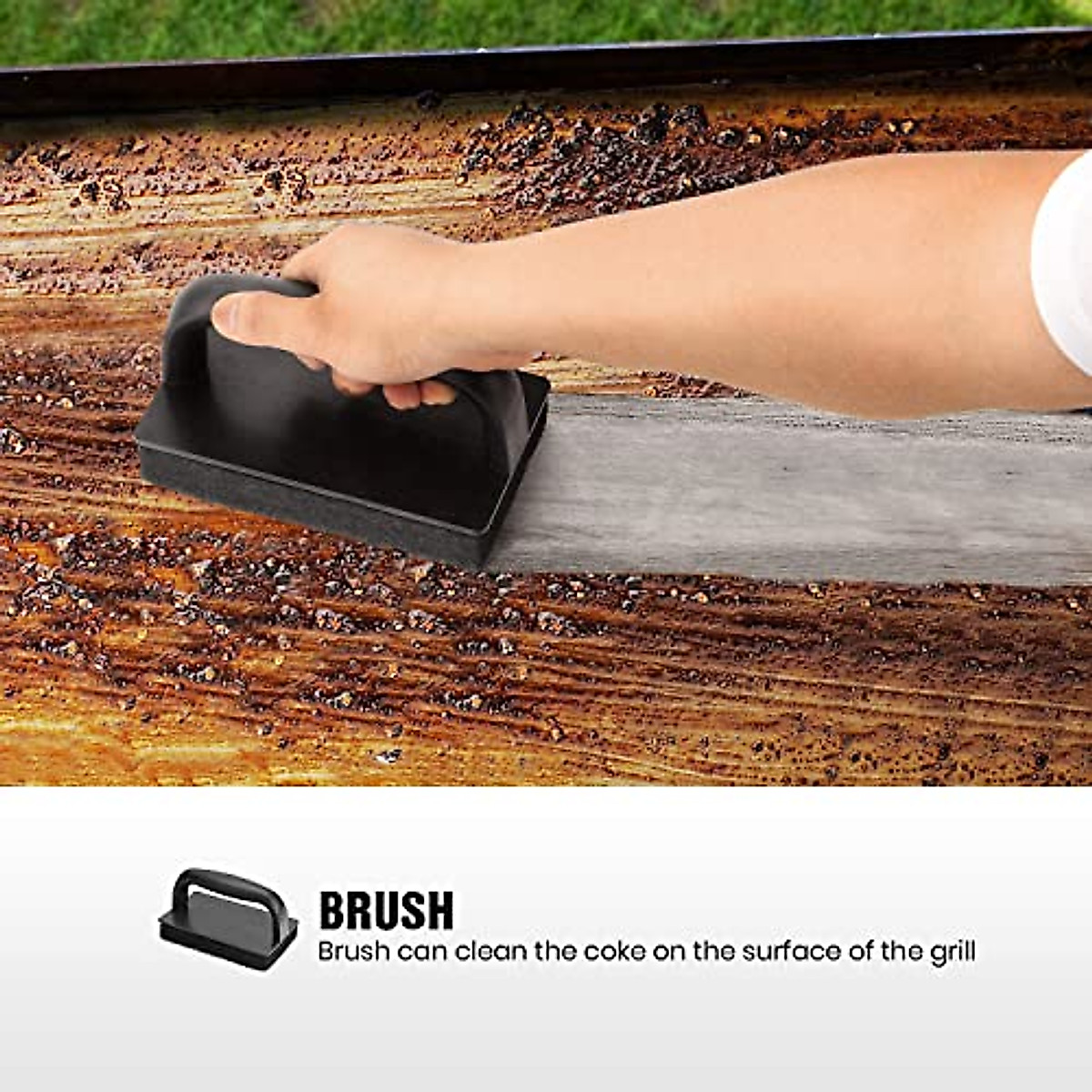 GoXteam 31pcs Griddle Cleaning Kit for Blackstone,Blackstone Cleaning kit,Blackstone Grills Accessories 1 Cleaning Handle,25pcs Scouring Pads,4 Cleaning Bricks,Griddle Scrapers