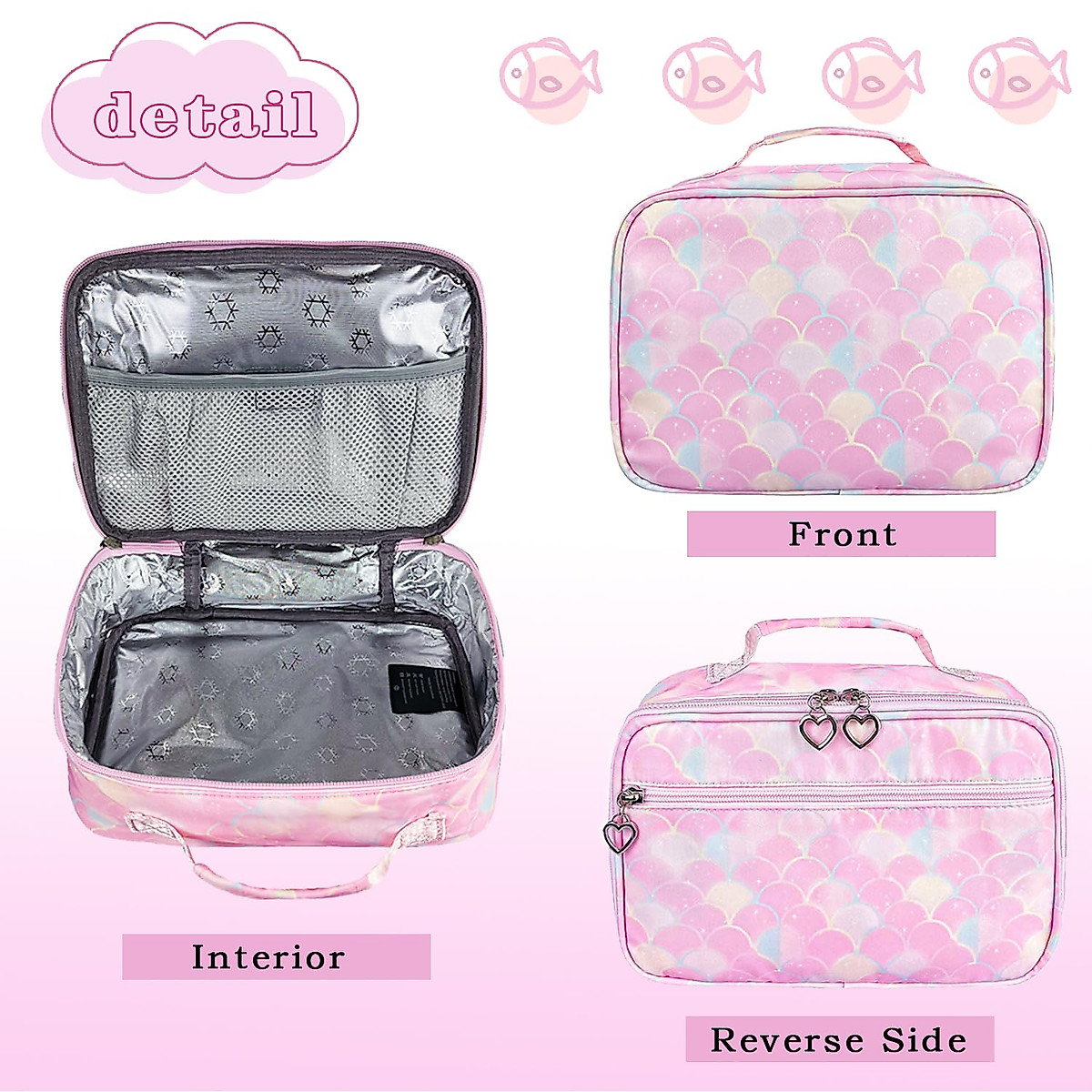 Kids School Backpack Book Bag with Lunch Bag Pencil Case Lightweight for Preschool Kindergarten Elementary,Pink Tie Dye