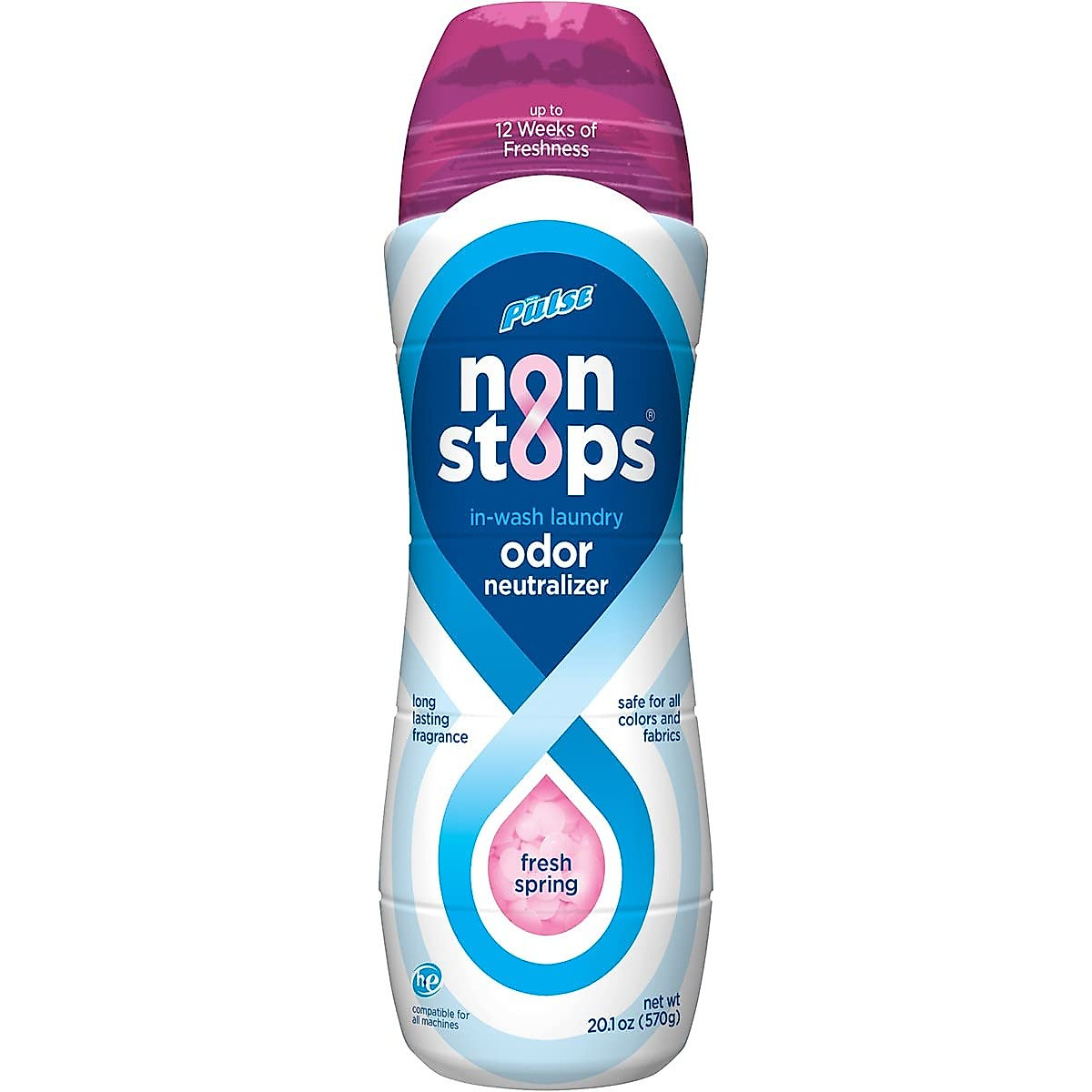 PULSE Non Stops Laundry Scent Boosters - Fresh Spring Scent - Odor Neutralizer Beads - Long Lasting Fragrance (20.1 oz)