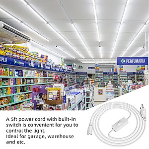 SHOPLED 5FT Plug Power Cord T5 T8 LED Tube Power Wire Cable with On/Off Switch 3 Prong Plug­ for LED Shop Lights