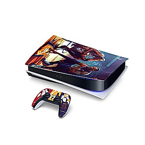 PEYANZ Skin Compatible with P.S.5 Console(Disk Edition) and Controllers Vinyl Sticker, Durable, Scratch Resistant, Bubble-Free