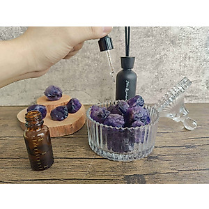 MAIBAOTA Natural Amethyst Crystal Rocks Raw Healing Crystals Bulk 1" Raw Rough Gemstones Rocks for Tumbling Polishing Cutting Reiki Witch Quartz Crystal Stones