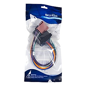 BATIGE ISO Car Radio Wiring Harness with Male Plug for BMW 2002-Up Car Factory Radio Wire Harness Connector