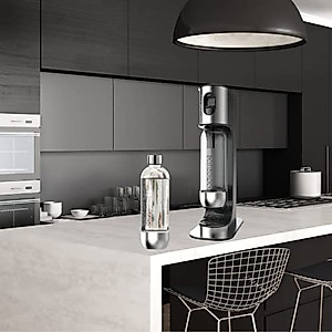Drinkpod Soda Maker In Stainless Steel Sparkling Water Machine Carbonated Water Maker Includes 3 x Bottles (Sodapod Pro)