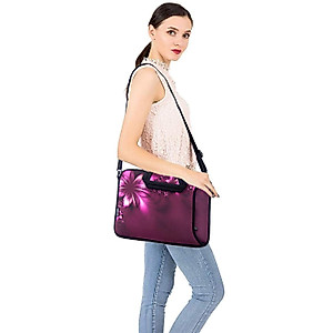 RICHEN 17 inch Laptop Shoulder Bag Carrying Case Computer PC Cover Pouch with Handle Fits 15.6/16/17/17.3/17.4 inch Laptop Notebook (16-17.3 inch, Flowers)