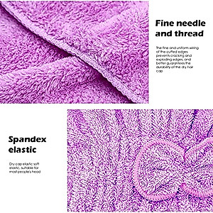 Microfiber Hair Drying Caps - Extrame Soft & Ultra Absorbent, Coral Fleece Quick Drying Cap for Curly Thick Hair Hair Turban Wrap Towels Shower Cap for Girls and Women