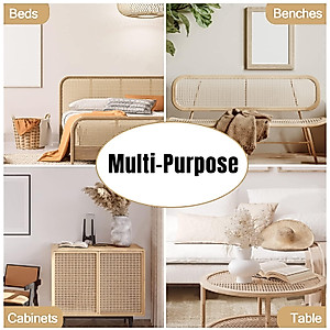 Cane Webbing Roll Rattan Webbing - Caning Material for Chairs Sukh 18 Inch Wide Cane Webbing Woven Open Mesh Cane Rattan Natural Cane Webbing Sheet for Chairs,Cabinet 3.3 FEET