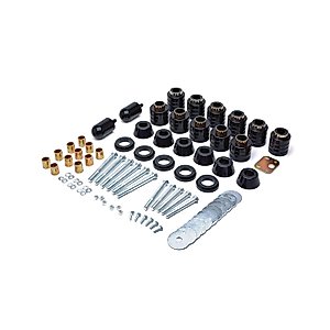 Daystar, Jeep TJ Wrangler 1" Taller Polyurethane Body Mount Kit Replaces Factory Body Mount Bushings, fits 1997 to 2006 4WD, KJ04508BK, Made in America, Black