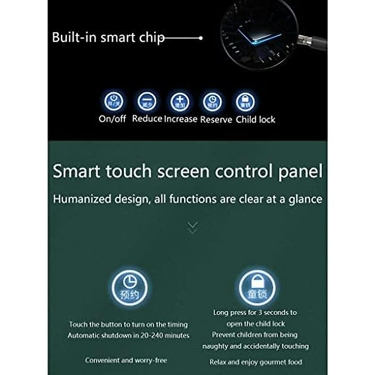 Electric Food Warmer Plate, Electric Warming Tray Serving Tray Food Multifunctional Hotplates Warmer Hot Plate with Adjustable Temperature Control Keep Food Warm for Buffets Home Dinners