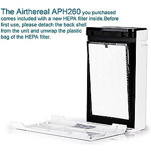 Airthereal Bundle | APH260 Air Purifier and 2-pack Spare Replacement Filter, Pure Morning