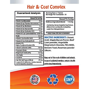 MY LUCKY PETS LLC Dog Skin Health - Dog Healthy Hair and Coat - Shinny Coat - Skin Health - Immune Support - Nail Health - Dog Mineral Supplement - 120 Treats (2 Bottles)