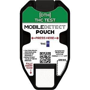 Residue Detection THC Drug Test Kit - Rapid Surface Residue Detector, 1 Mobile Detect Pouch