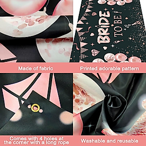 ArtAubrey Rose Gold Bride to Be Party Banner - Xtra Large, 72x44 Inch, Bridal Shower Photo Backdrop Bride to Be Backdrop Bachelorette Party Decorations