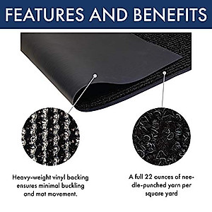 Notrax Carpeted Entrance Mat, Charcoal, 3ft.x5ft. (117S0035CH)