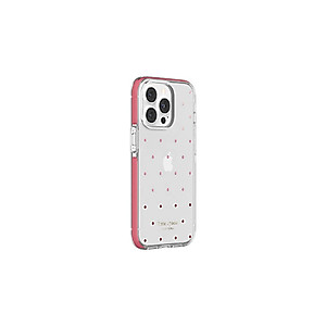 kate spade new york Protective Hardshell Case for iPhone 13 Pro - Pin Dot Ombre Pink/Clear