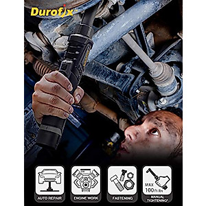 Durofix RW1216-32 G12 Series 12V Li-ion Cordless 3/8” 65 ft-lbs. Extended Ratchet Wrench Tool Kit with 2 Batteries and Canvas Bag