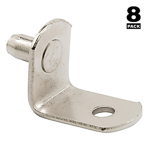 Prime-Line U 10171 Shelf Support Peg, 5mm, Steel, Nickel Plated, 8 Count (Pack of 1)