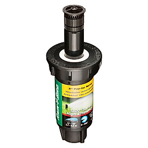 Rain Bird 1802HEVN15 High Efficiency Professional Pop-Up Sprinkler, Adjustable 0° - 360° Pattern, 8' - 15' Spray Distance, 2" Pop-up Height