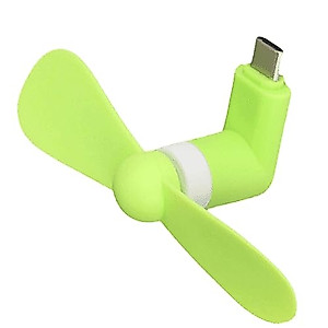 U-M Mini Cellphone Fan Portable Cool Cooler Rotating Fan Mini Rotating Fan with Two Leaves for - Random Color Nice