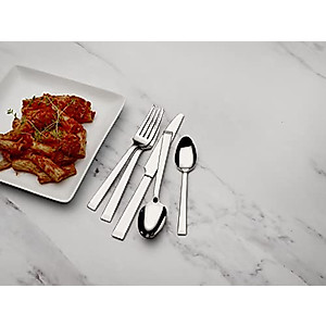 Mikasa Pinch Forged Stainless Steel 20 Piece Flatware Set, Service For 4