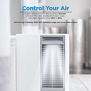 Midea 3,000 Sq. Ft. Energy Star Certified Dehumidifier With Reusable Air Filter 35 Pint - Ideal For Basements, Large & Medium Sized Rooms, And Bathrooms (White)