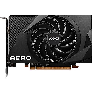 MSI Gaming Radeon RX 6400 64-bit 4GB GDDR6 DP/HDMI PCIe 4 Torx Single Fan FreeSync DirectX 12 VR Ready ITX OC Graphics Card (RX 6400 AERO ITX 4G)