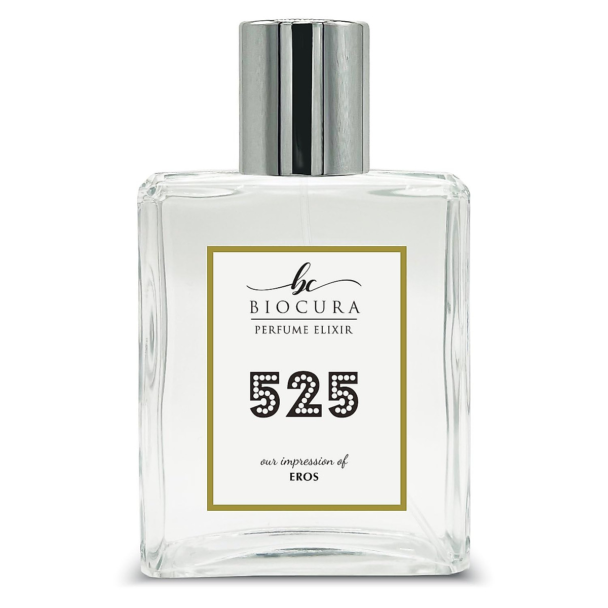 BIOCURA BC Perfume 525 Inspired by Eros For Men Replica Fragrance Dupes Eau de Parfum Spray Bottle 3.4 Fl Oz/100ml-X1