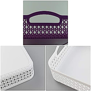 Sosody Large Plastic Storage Baskets Tray for Drawer, 6 Packs
