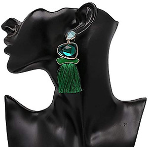 Vintage Drop Dangle Earrings Boho Statement National Style Tassel Earring Water Heart Leaf Shaped Alloy Long Bohemian Drop Earrings for Women