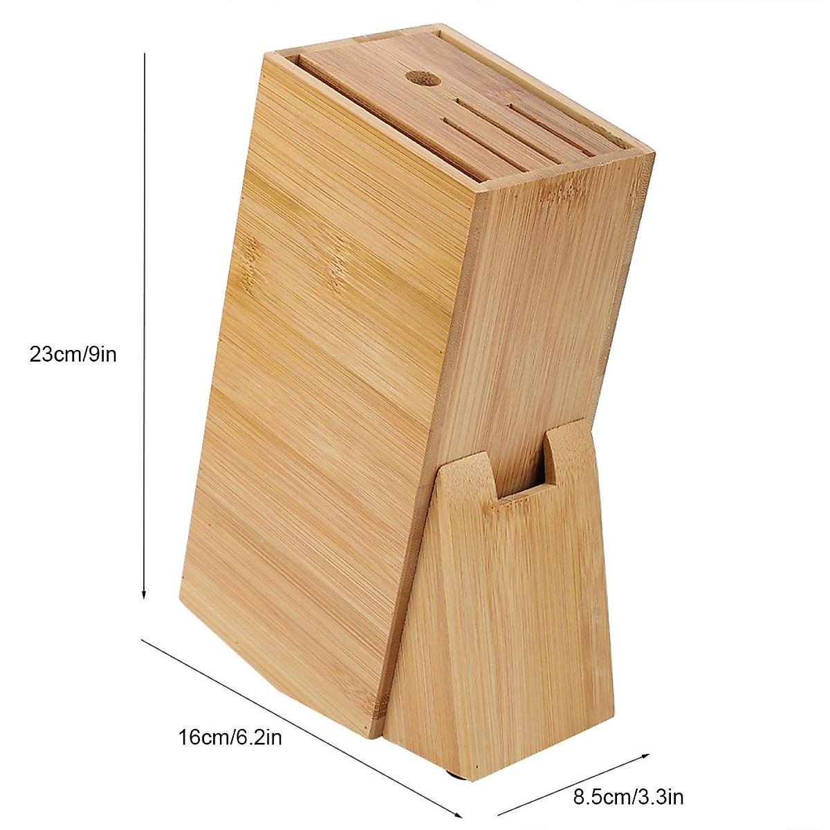 Fdit Multifunctional Bamboo Knife Rack Kitchen Knife Rack Storage Kitchen Knife Rack Ventilated Knife Holder Knife Block Tool