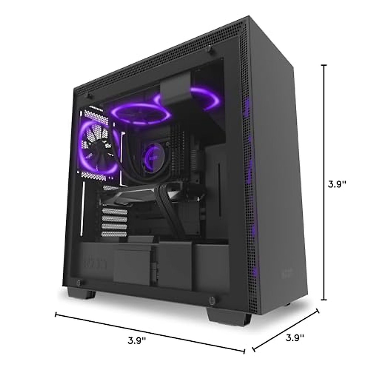 NZXT AER RGB 2-140 mm - HF-28140-B1 - Advanced Lighting Customizations - Winglet Tips - Fluid Dynamic Bearing - LED RGB PWM Fan for NZXT RGB - Single (Lighting Controller Required & NOT Included)
