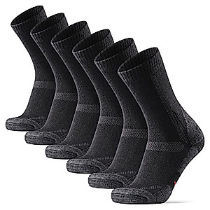DANISH ENDURANCE Merino Wool Hiking Socks for Men & Women - Moisture Wicking Hiking Socks Cushioned to Prevent Blisters and Sore Feet - Small, Medium, Large sizes - 3 Pair Pack for Men and Women