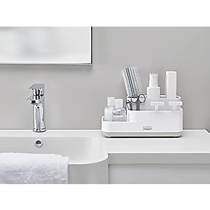 Joseph Joseph 70513 EasyStore Bathroom Storage Organizer Caddy Countertop, Gray, 11.9 x 11.6 x 24.9 cm