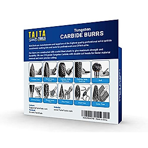 20PC Carbide Double/Single Cut Burr Set - 3mm Shank, Rotary Tool Cutting Bits - Accessories for Dremel, Fordom, Flex Shaft, Dewalt and Multitools - for Wood Carving, Metal Working and Engraving.