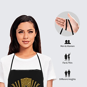 Apron, Waterdrop Resistant Aprons Cooking Kitchen Restaurant Aprons For Women Men Chef, Bbq Drawing Crafting Outdoors