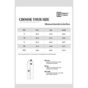 Urban CoCo Women's Straight Leg Long Pants Elastic High Waist Drawstring Casual Trousers with Pockets (White, 2XL)