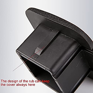 cueclue Pack-1 Trailer Hitch Cover, 2" Rubber Trailer Hook Protection Cover, Dustproof and Waterproof Trailer Receiver Tube Plug Cap for Most Cars, Trucks (Black)