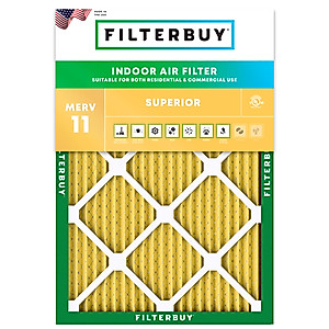 Filterbuy 20x23x1 Air Filter MERV 11 Allergen Defense (1-Pack), Pleated HVAC AC Furnace Air Filters Replacement (Actual Size: 19.50 x 22.50 x 0.75 Inches)