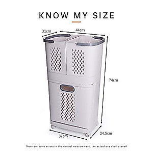 Bretoes Removable Laundry Basket Classification Thickened Storage Rack Household Storage Bucket