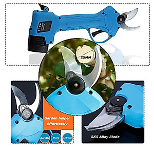 Professional Electric Pruning Shears Electric Pruning Scissors Pruning Shears 500W 16.8V Rechargeable Garden Pruner Secateur Branch Cutter Cutting Tool