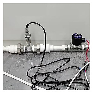 XAXAX Water Flow Meter, High Accuracy Flow Meter, Male Thread SS304 Sensor, Water Alcohol Gasoline Hydraulic Fuel Oil Flow Sensor Pulse PLC,Gallon, QTS, PTS, L, m³(DN25)