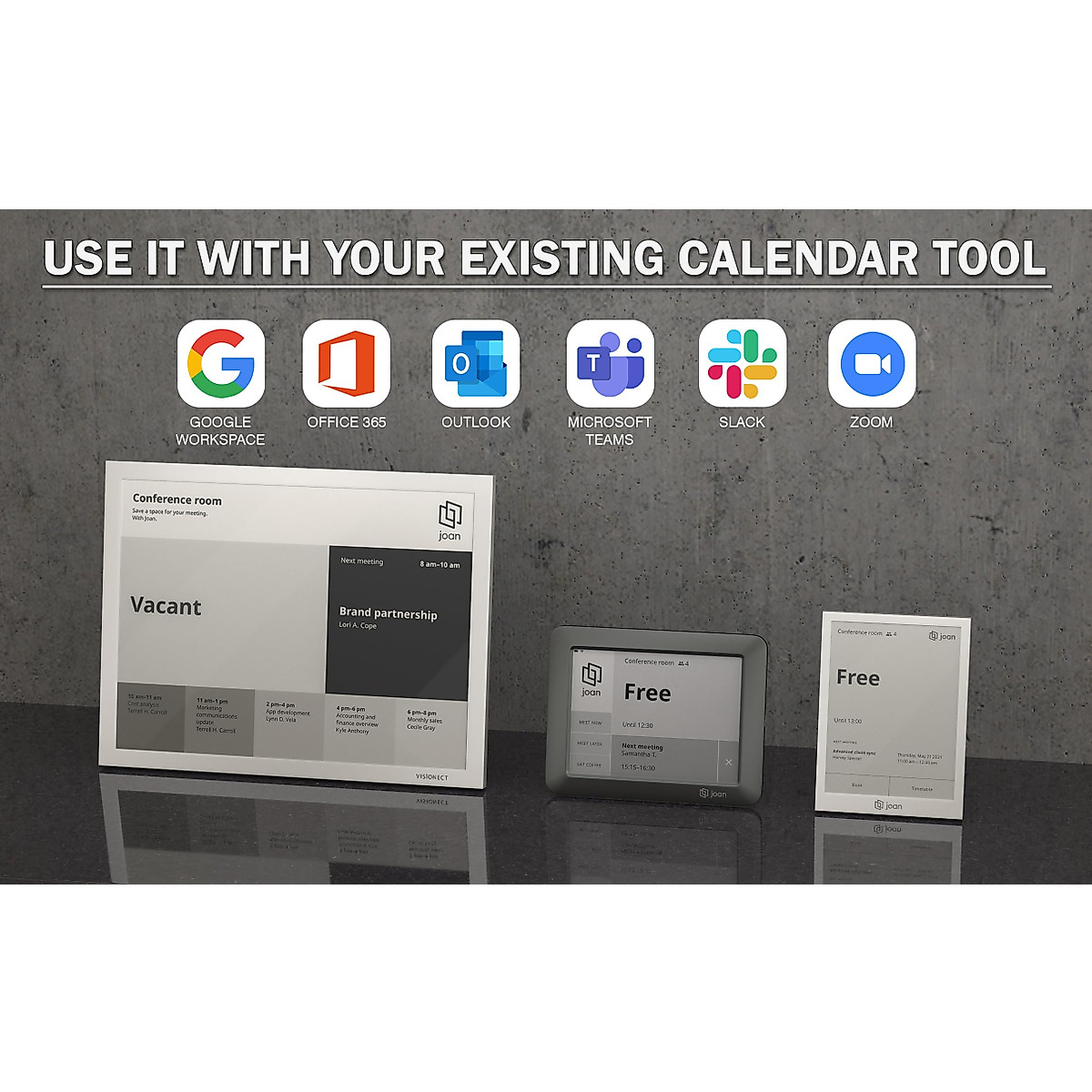 Joan 6 Pro Black: Wireless Meeting Room Scheduler: 6 Inch Tablet E Ink Carta Electronic Paper Screen