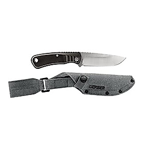 Gerber Gear Downwind Drop Point - Hunting Knife with Sheath for Camping & Hunting Gear - Olive