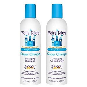 Fairy Tales Tangle Tamer Detangling Shampoo and Conditioner for Kids - Ultra Moisturizing and Anti Frizz Protection - Paraben Free, Sulfate Free - 12 Oz each Bottle - 2 pack