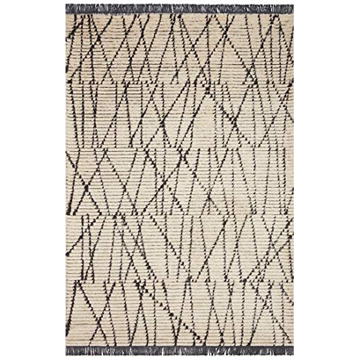 Loloi Chris Loves Julia x Alice Cream/Charcoal 7'-9" x 10' Area Rug