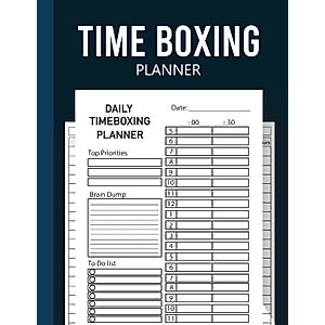 Time Boxing Journal: Time Boxing Planner 2022-2023, Planner 2023-2024 Time Block, Daily Time Block Planner, Time Box Planner, the Time Box Planner