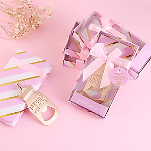 24 Pcs Poppin Bottle Openers for Baby Shower Favors,Gifts and Decorations，Bottle Opener for Girl Baby Shower Souvenirs for Guest/Pink Girl Baby Shower Decor Supplies (Baby Pink, 24)