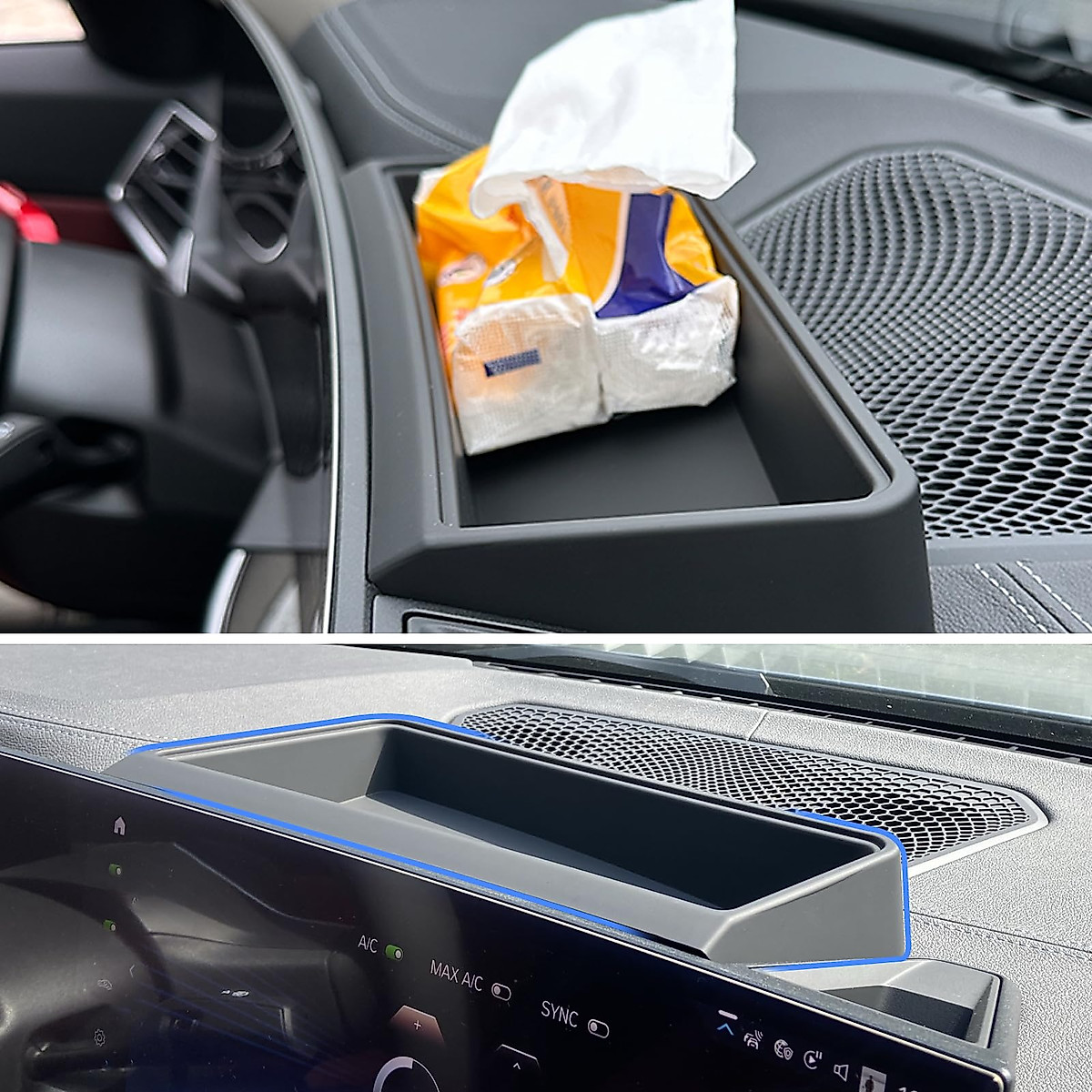 Jaronx Compatible with BMW 3 4 Series Center Console Organizer, 12.3 inch Touch Screen Dash Console Organizer for 3' G20 2023-2024/4' G22 2024,for BMW Dashboard Tray